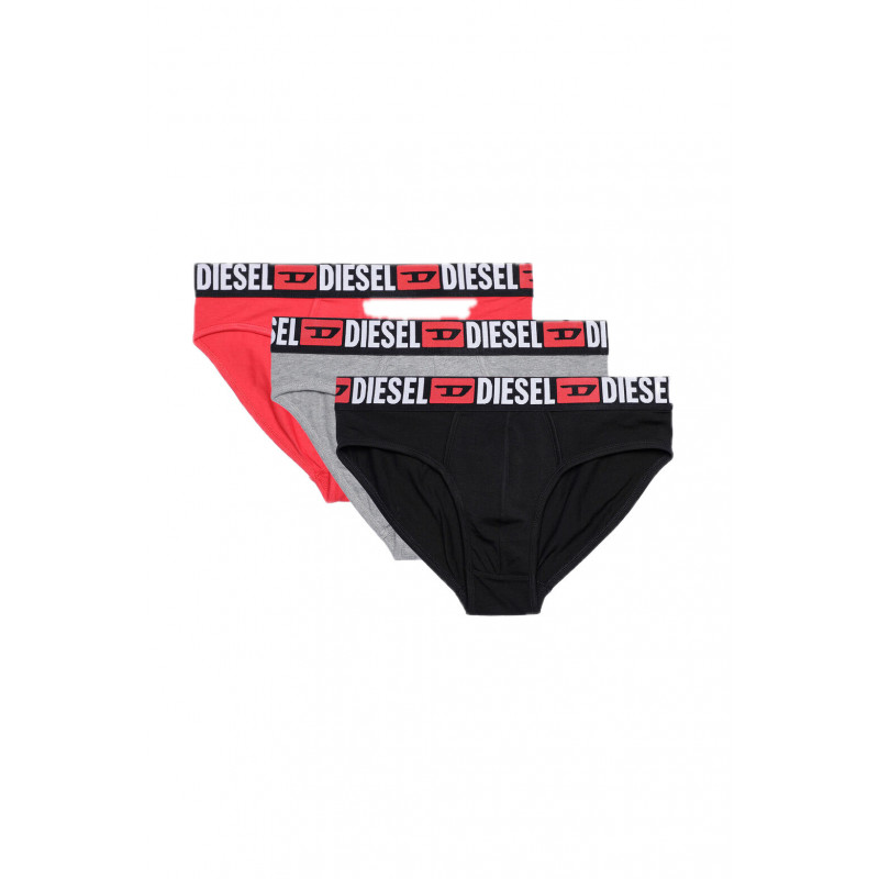 Ropa Interior Pack de Tres Calzoncillos DIESEL Slip Negro/gris/rojo ...