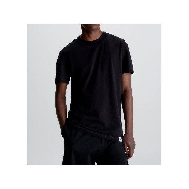 Camiseta CALVIN KLEIN Básica Negra Logo Etiqueta - Guanxe Atlantic Marketplace