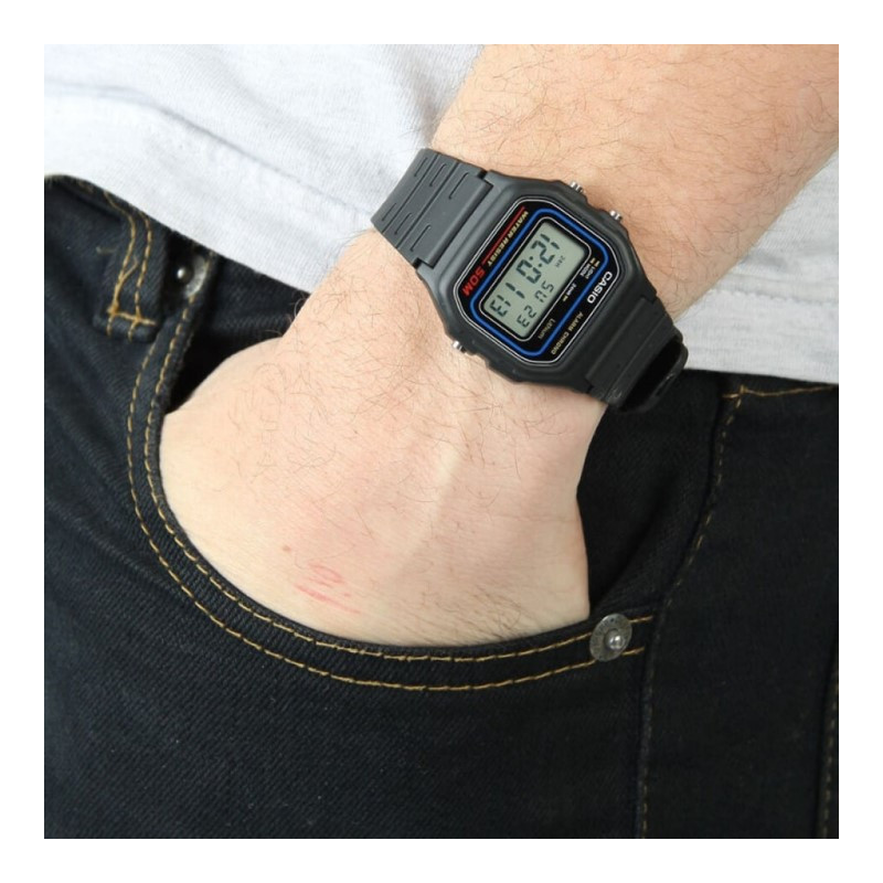 CASIO W-59-1V Reloj Digital Clásico Hombre Retro Negro Wr 50M con Cronómetro y Luz - Guanxe ...