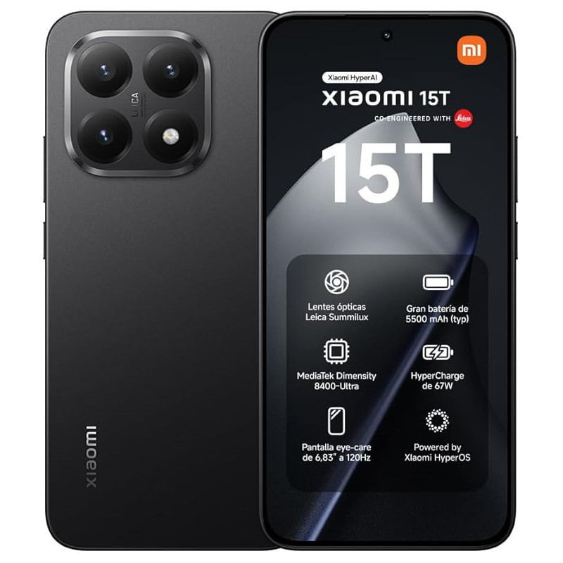 Teléfono Xiaomi Redmi 15T 5G / 512GB / 12GB Negro - Guanxe Atlantic ...