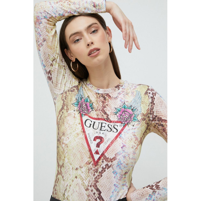 Ls GUESS Logo Snake Bodysuit Glam Snake - Guanxe Atlantic Marketplace