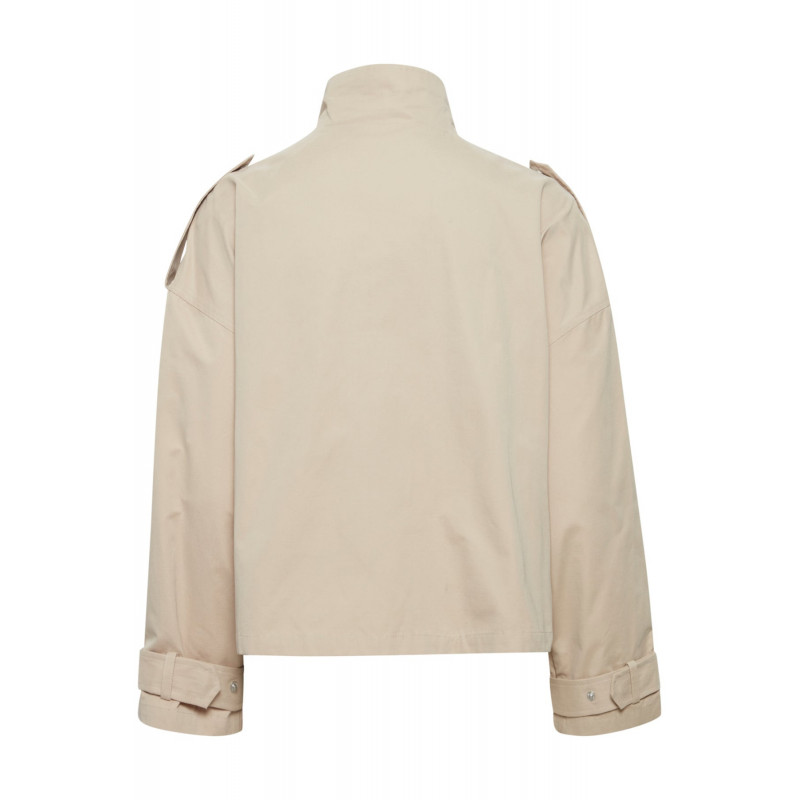 Chaquetas Mujer Gabardina ICHI Bazova Doeskin - Guanxe Atlantic Marketplace